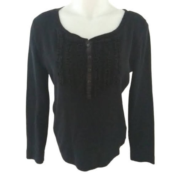 Lauren Ralph Lauren | Tops | Ralph Lauren Lrl Black Thermal Top | Poshmark